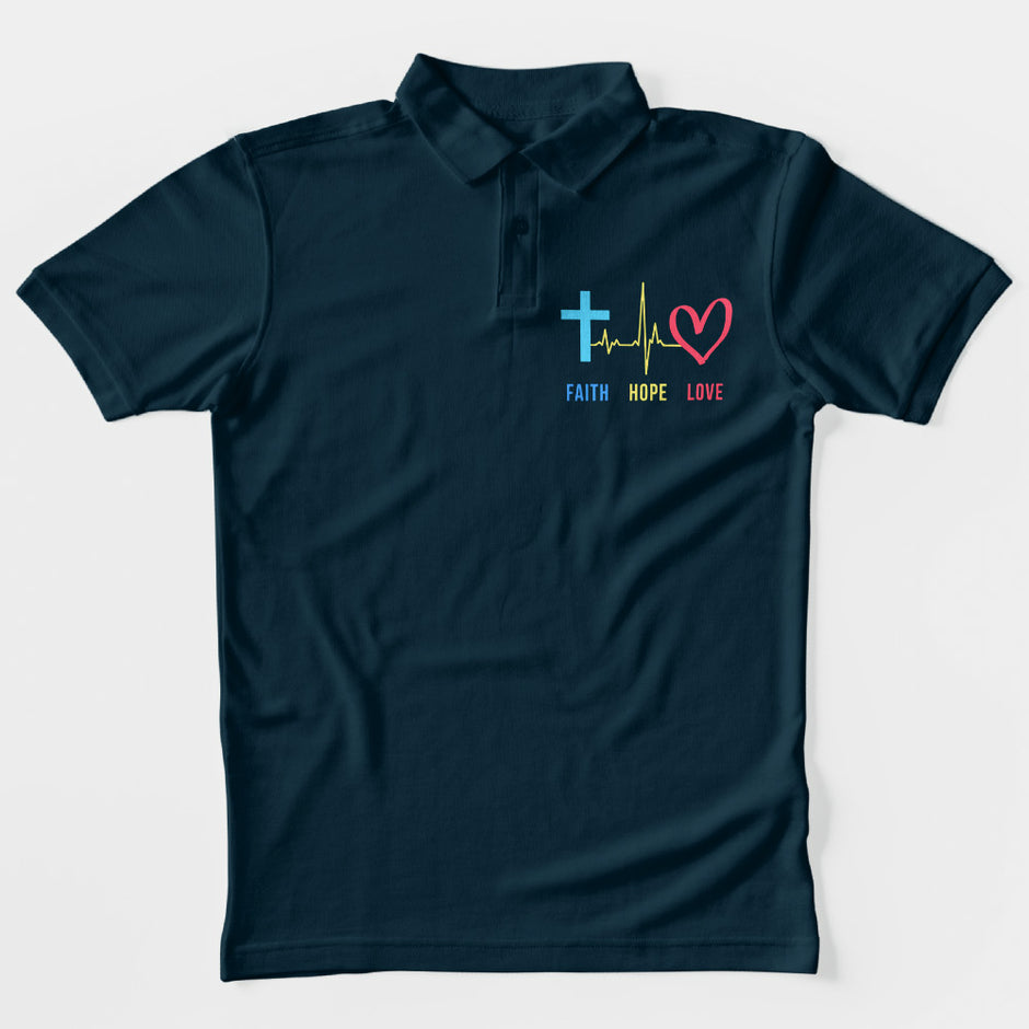 Christian Polo T-Shirts | Pocket Print Faith Polos – Divine Faith